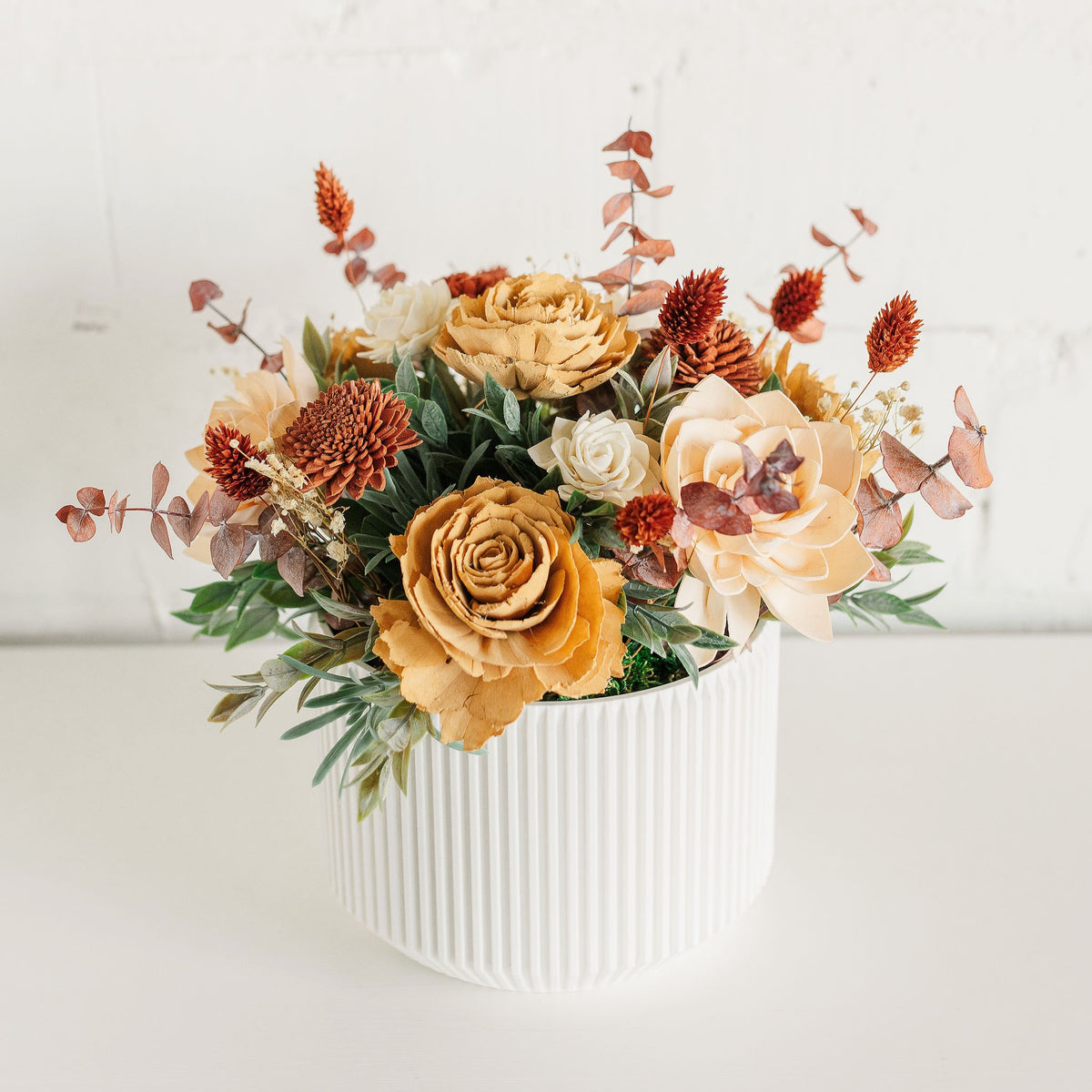 Sola Wood Rustic Rose Flower Arrangement – Coco LeFor